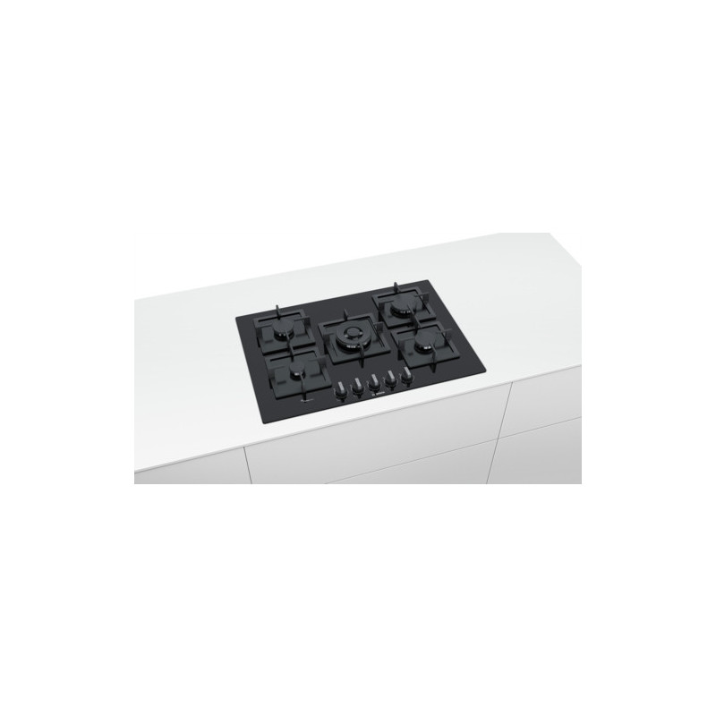 Bosch Serie 6 PPQ7A6B20 plaque Noir Intégré (placement) Gaz 5 zone(s)